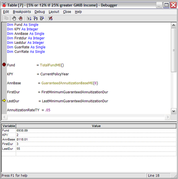 AXIS KB #289 - Formula Tables (August 2003)